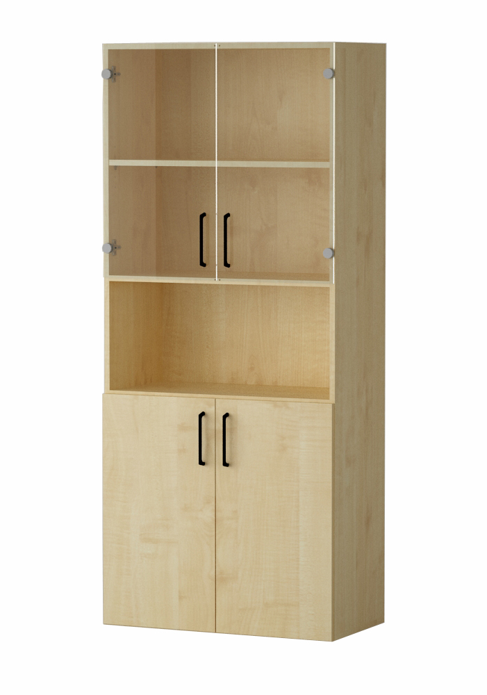 Riiul 5, 2 riiulivahed kaetud ustega hingedel ja 2 riiulivahed ...